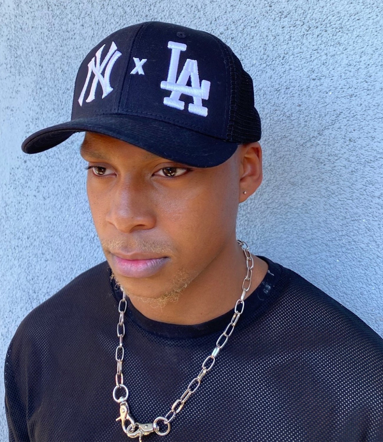 NY X LA Trucker Hat Navy Blue - Etsy