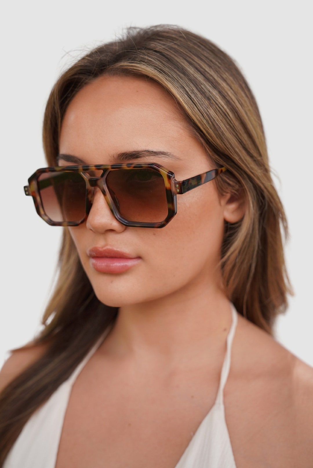 Turquoise Octagon Driver Sunglasses - Etsy