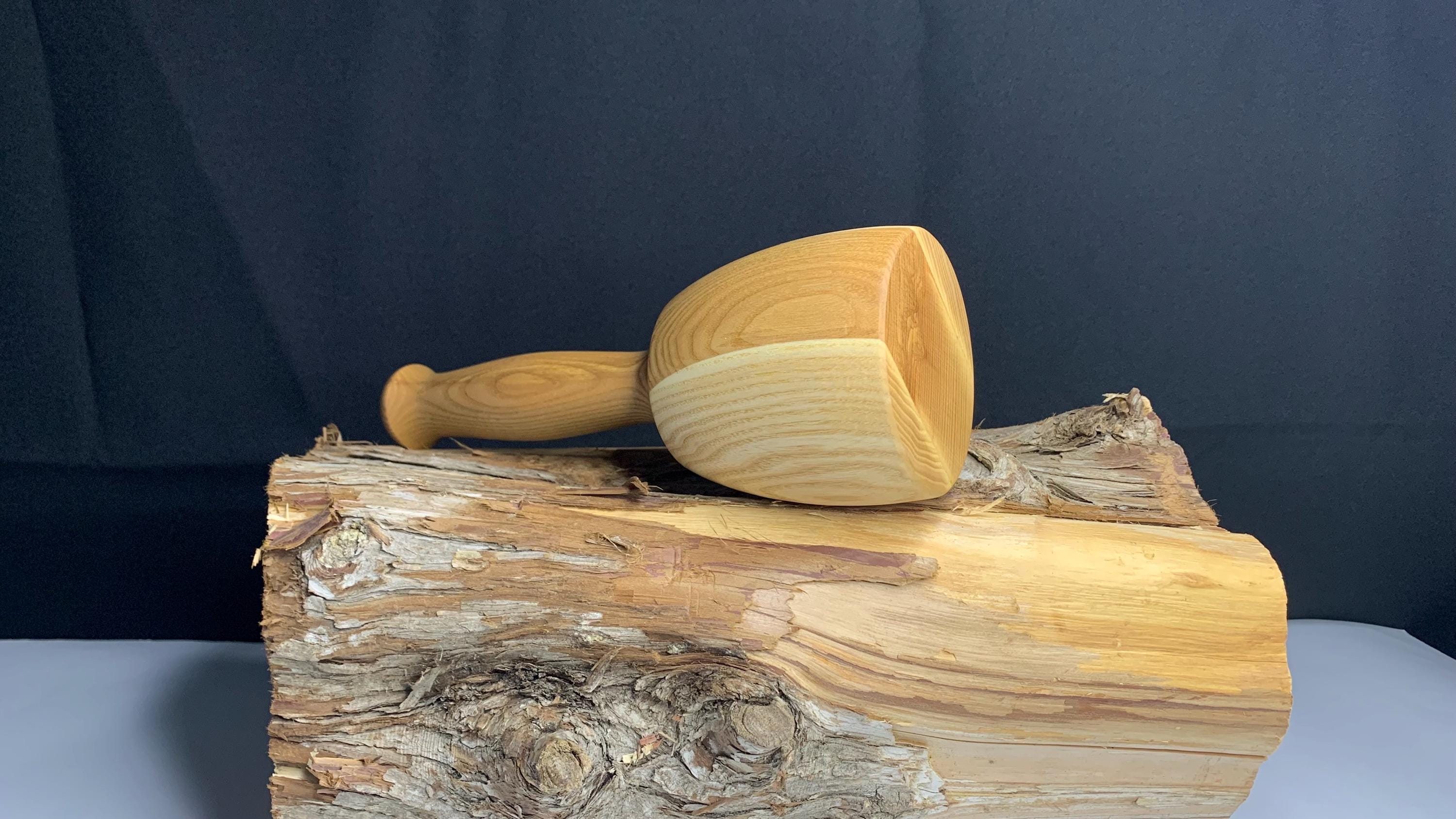 Woodcarving Mallet , Hand Turned Mallet , Hand Made , Carpenter's Tool ...