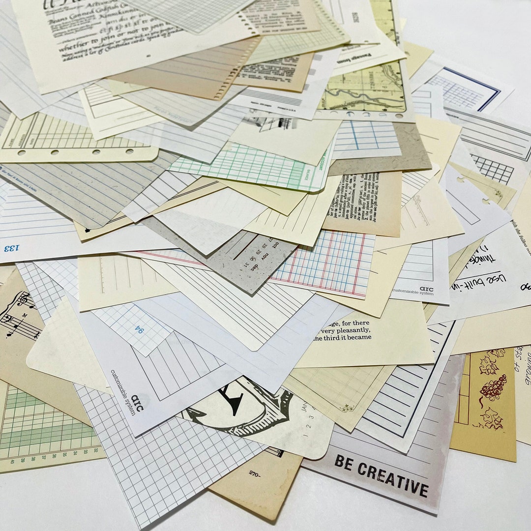 Book Pages Paper Assortment in Neutral Shades for Art Journals Junk ...