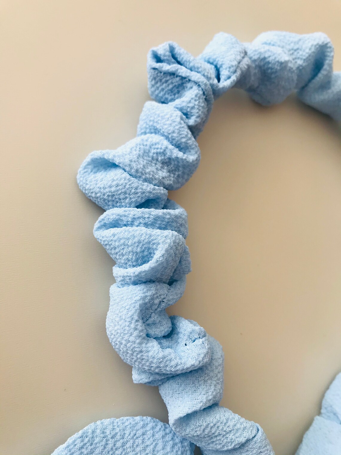 Cotton Light Blue Hair Band With Ribbons for Tying Hair - Etsy