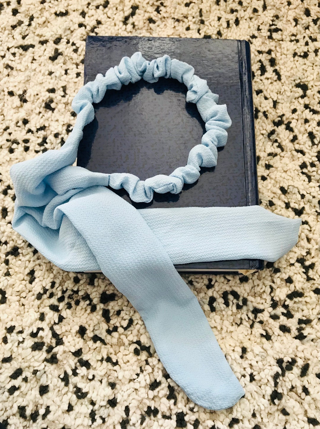 Cotton Light Blue Hair Band With Ribbons for Tying Hair - Etsy