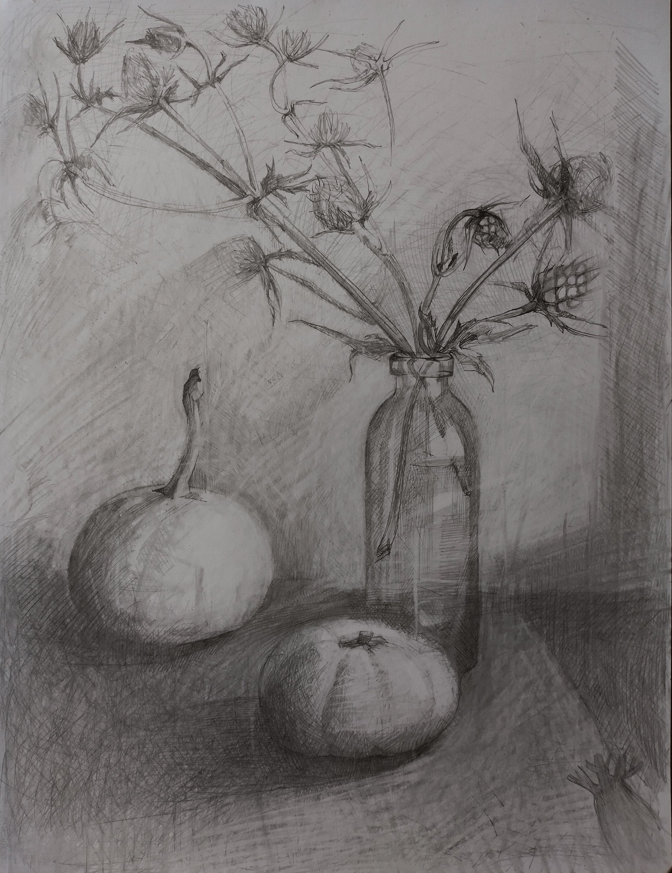 Dibujo gráfico 'Bodegón'. Dibujo a lápiz. Obra de arte - Etsy México