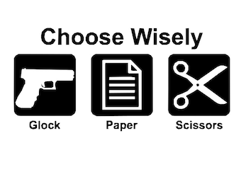 Paper Scissors Glock Svg - Etsy