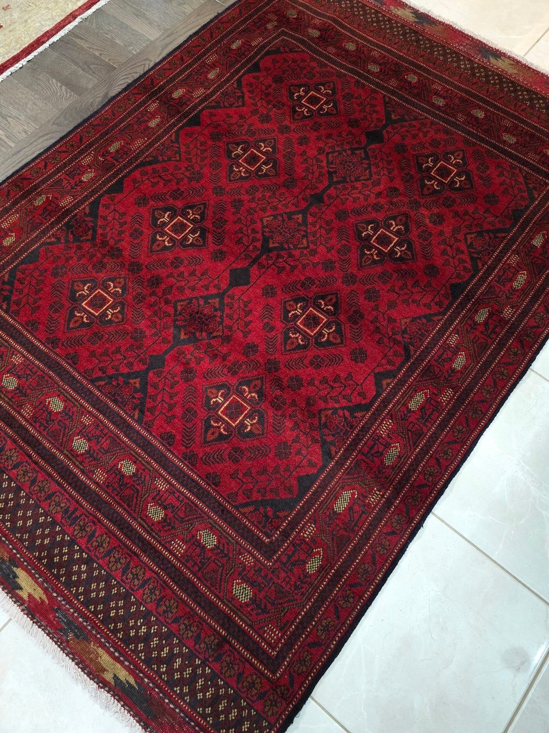 6' 4" X 4' 9" Brand New Afghan Khal Mohammadi Rug, Khal Muhamadi ...