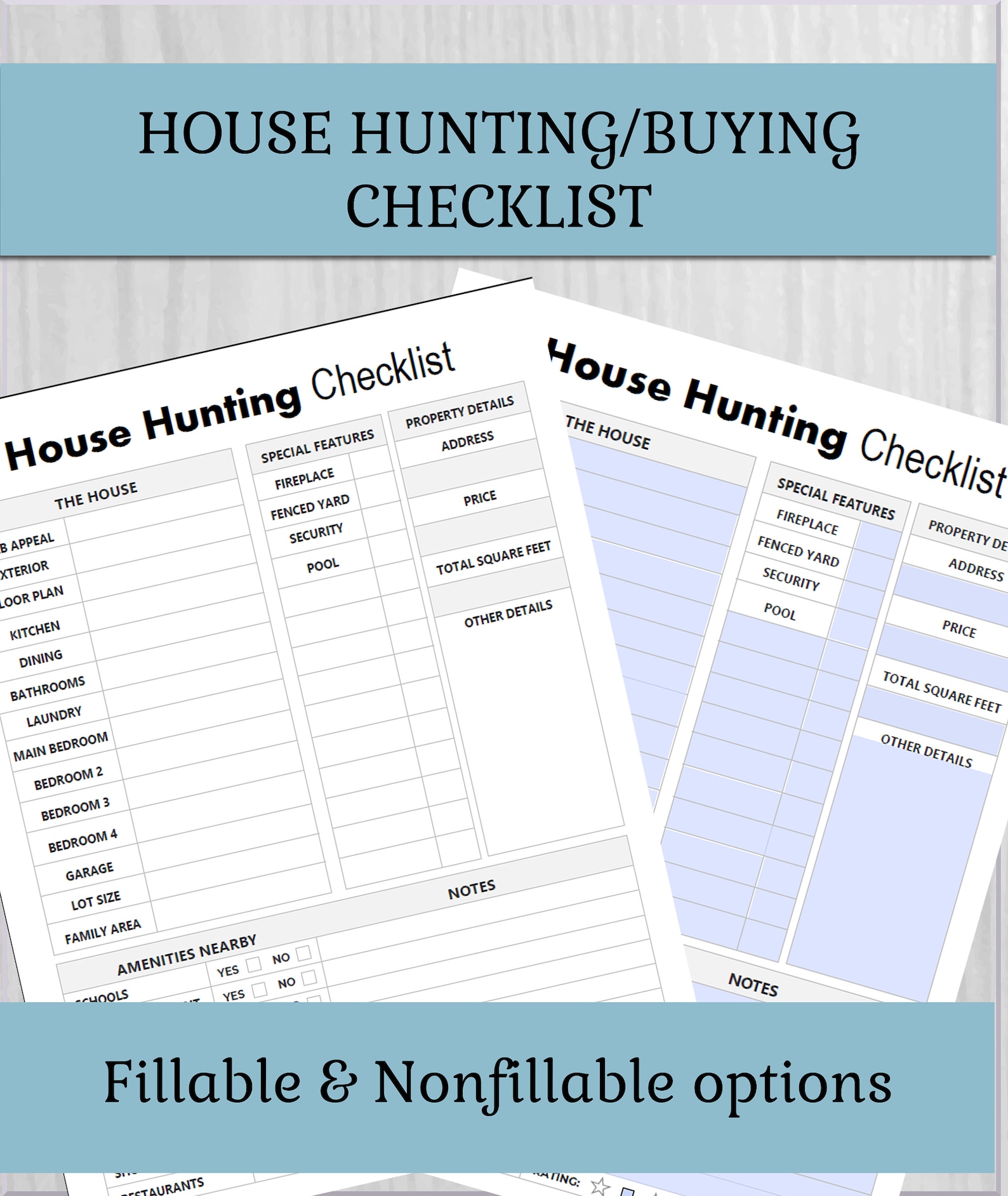 House Hunting Checklist | Home Buying | House Tracker | House ...