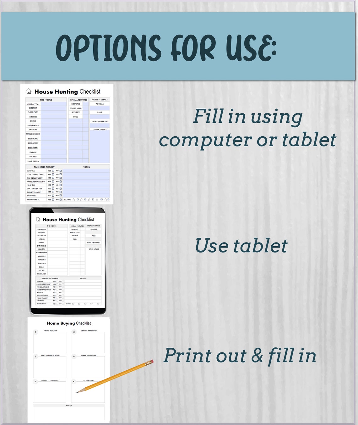 House Hunting Checklist | Home Buying | House Tracker | House ...