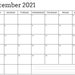 Month of DECEMBER 2021 Simple Calendar Minimalist Basic | Etsy
