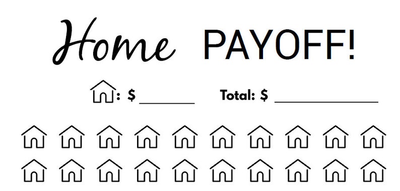 Mortgage Payoff Tracker Sheet: Home Loan Coloring Page (printable) - Etsy