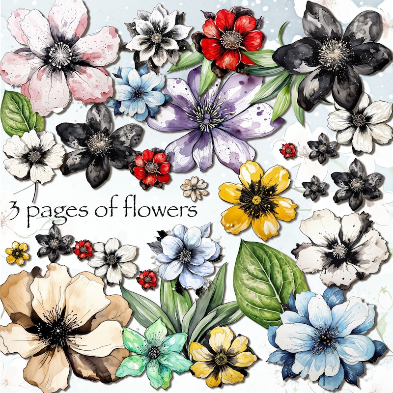 Flower Collage - Etsy