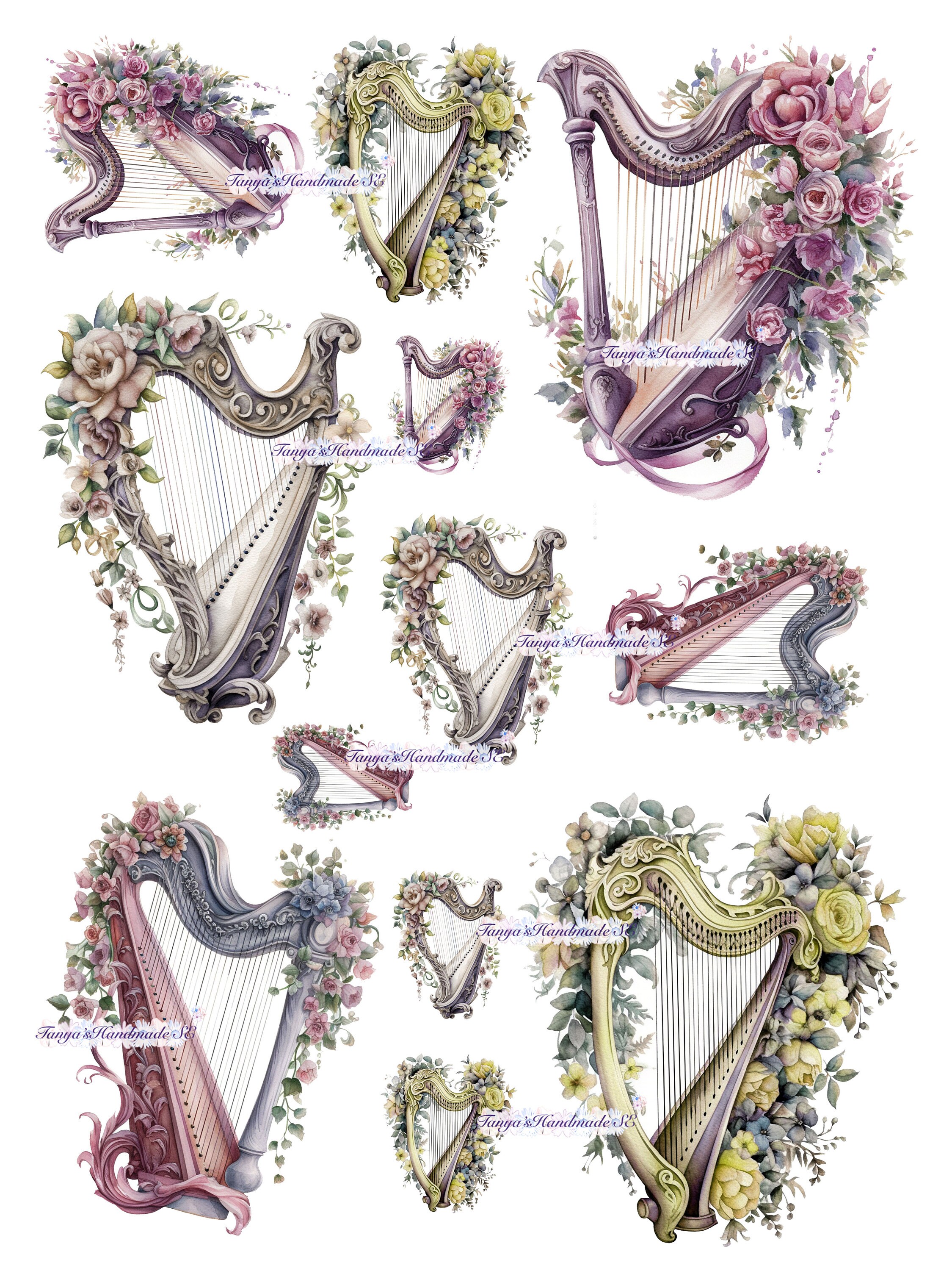 Fairytale Musical Fussy Cut Digital Prints for Canvas Cards - Etsy