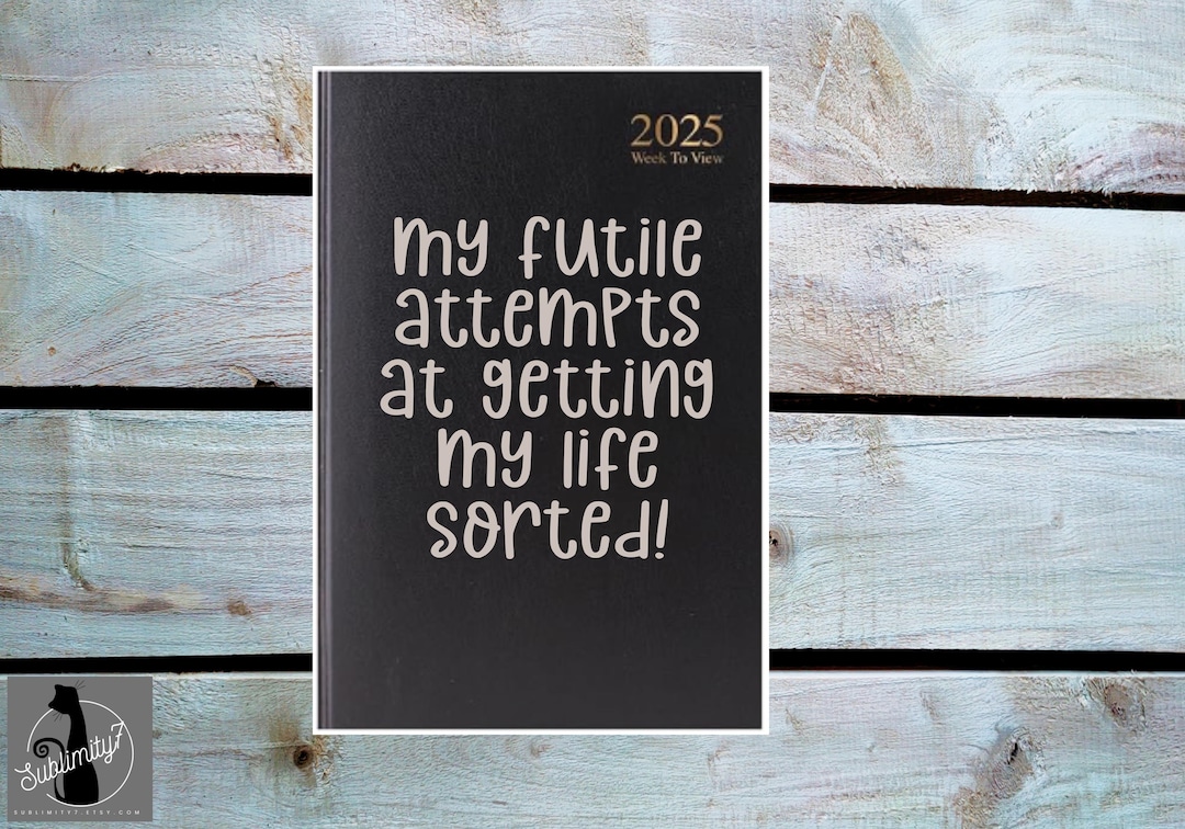 2025 Funny Novelty Diary, Week to View Hardback Case Bound A5 Diary ...