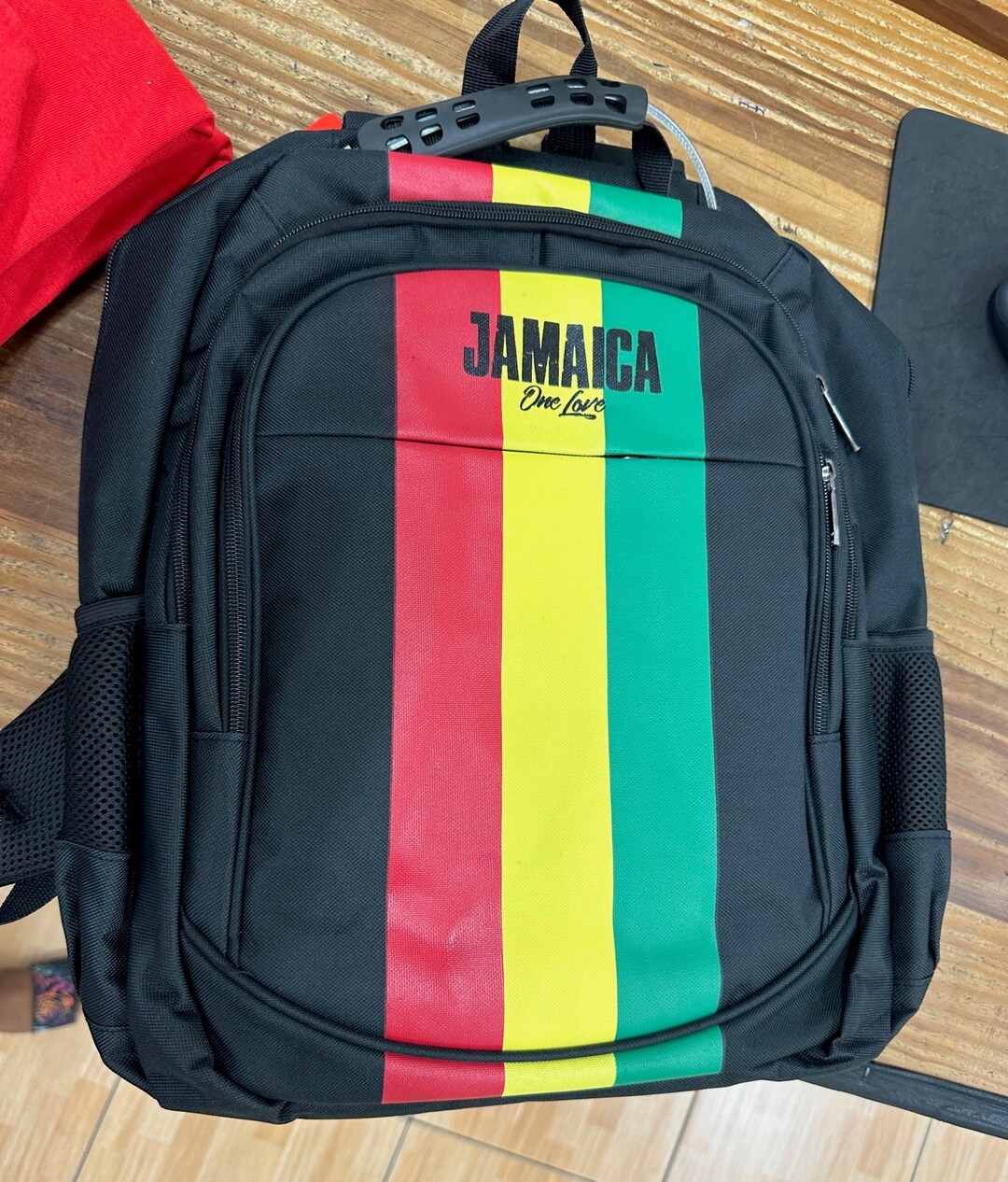 Jamaica One Love Backpack With Rasta Striped Red/green/gold Roots ...