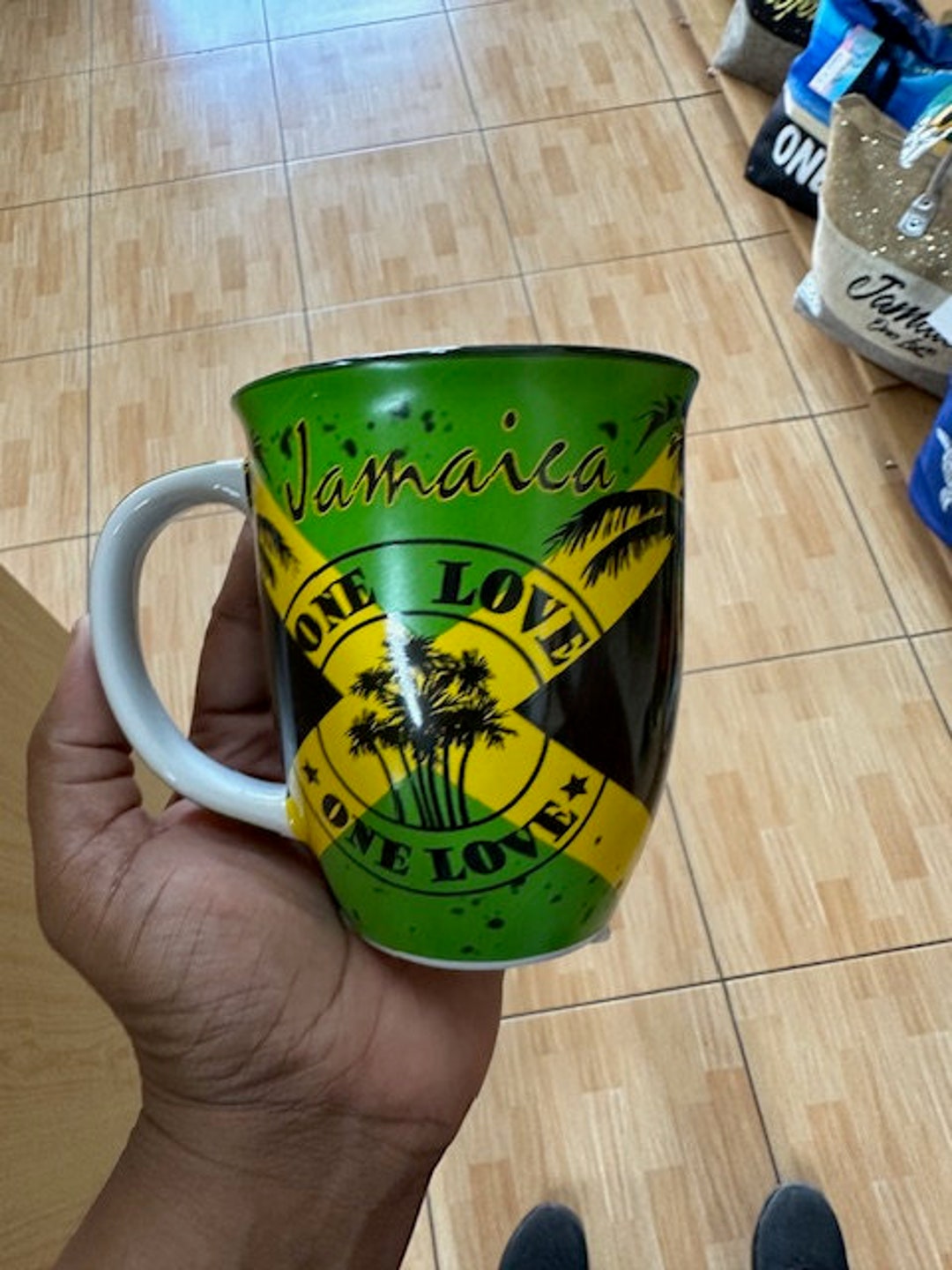 Jamaican Flag One Love Tea Cup Jamaica, Travel Mug, Rasta, Reggae, Gift for Him, Mug, Birthday ...