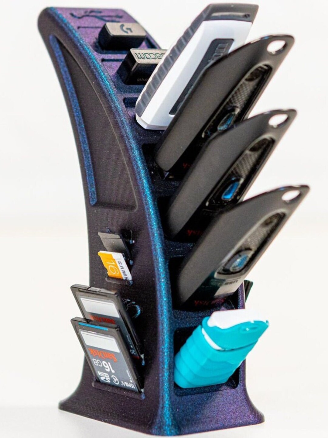 USB and Flash Drive Holder | Organize Desks and Work Areas | Holds ...
