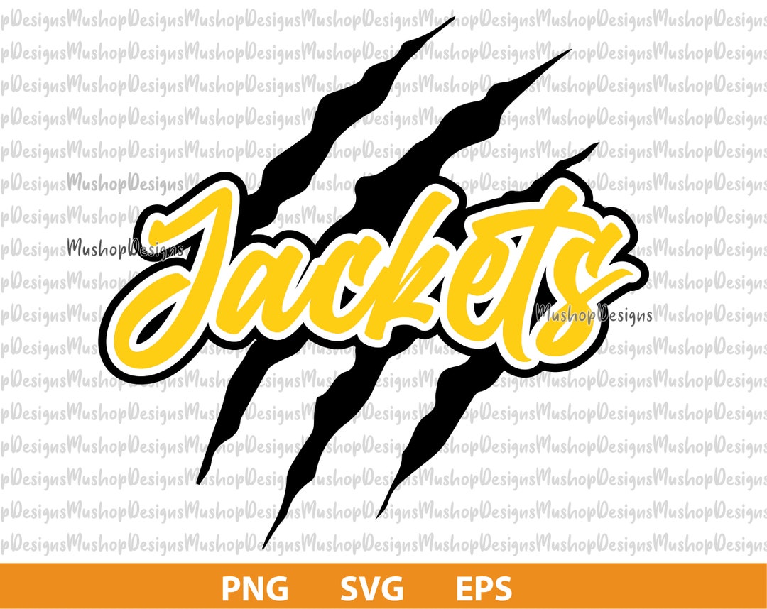Jackets Yellow PNG SVG EPS Sport Go Team Mascot Sublimation File Dtg ...