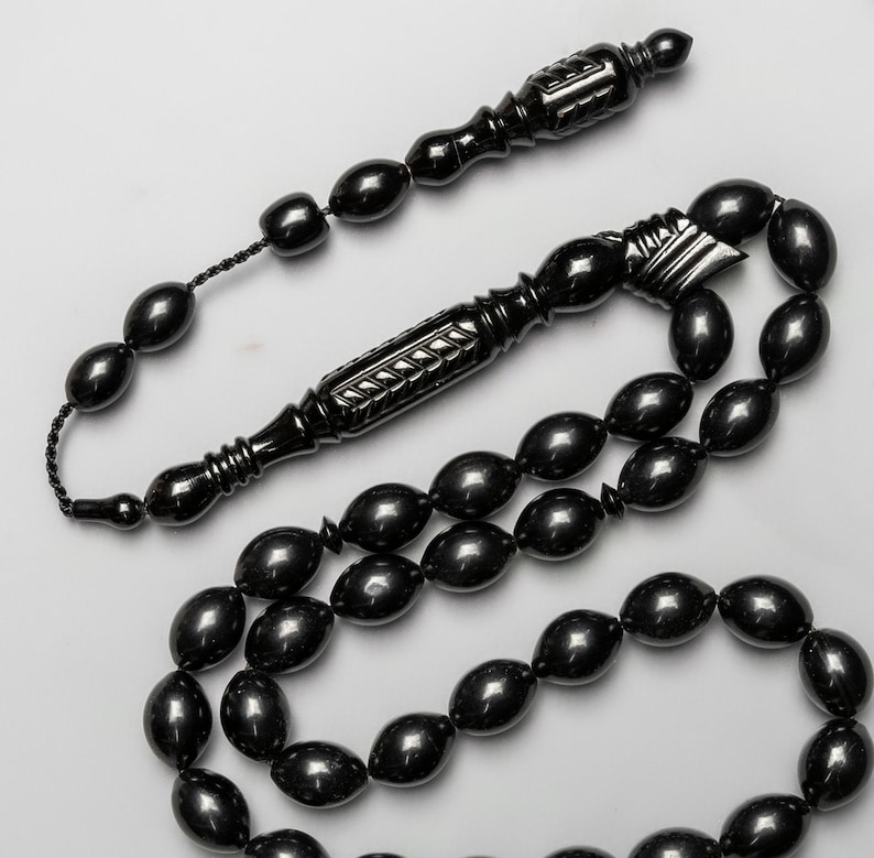 Oltu Stone Custom Carved Imame Craftsmanship Model Rosary - Etsy