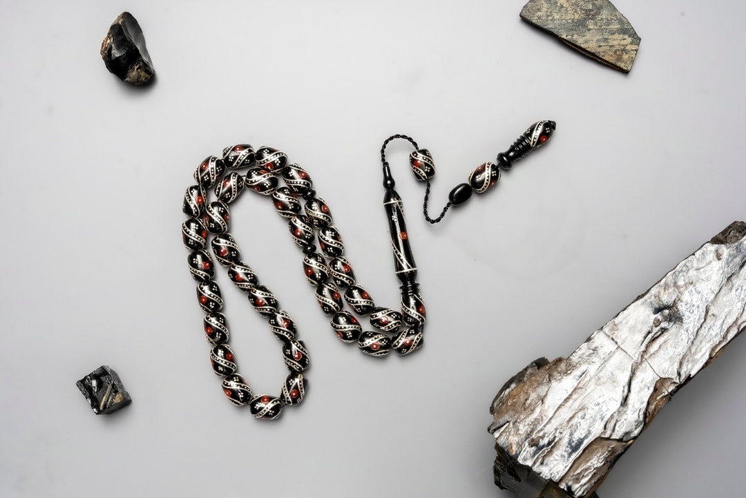 Double Fountain Bulbul Capsule Model Oltu Stone Rosary - Etsy