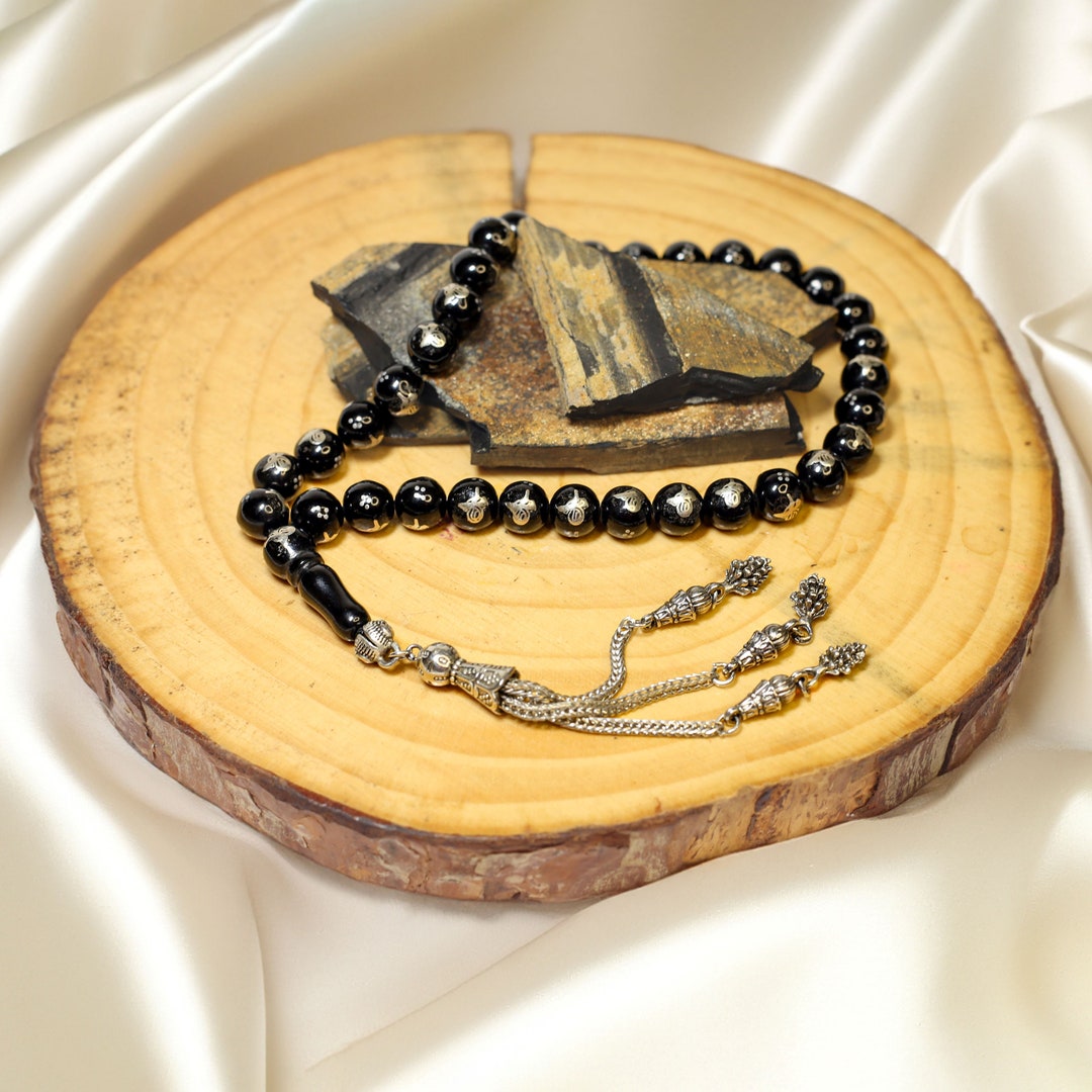 Oltu Stone oltu Stone Dust and Rags Tuğra Processing Model Rosary - Etsy