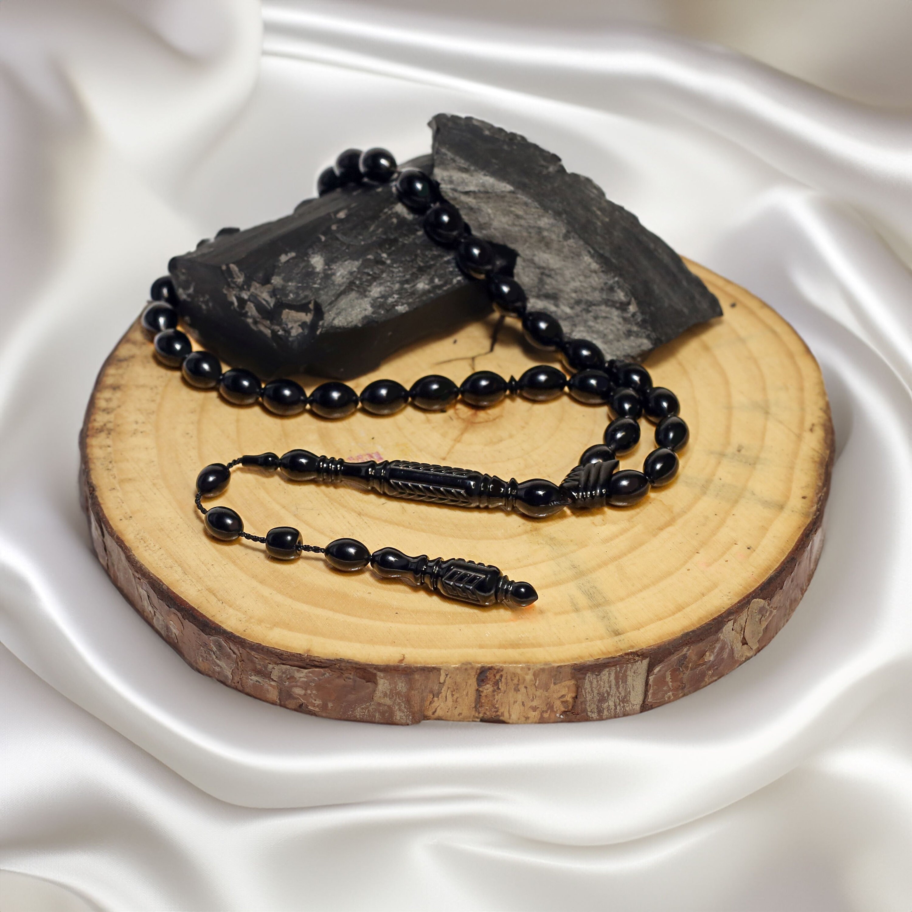 Oltu Stone Custom Carved Imame Craftsmanship Model Rosary - Etsy