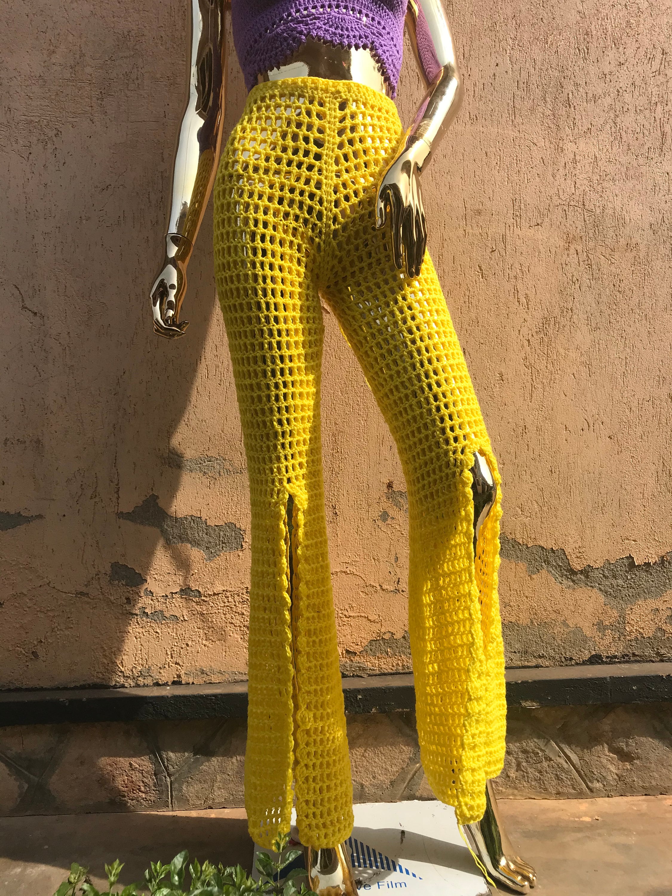 Slitted Mesh Bell Bottoms Pattern - Etsy