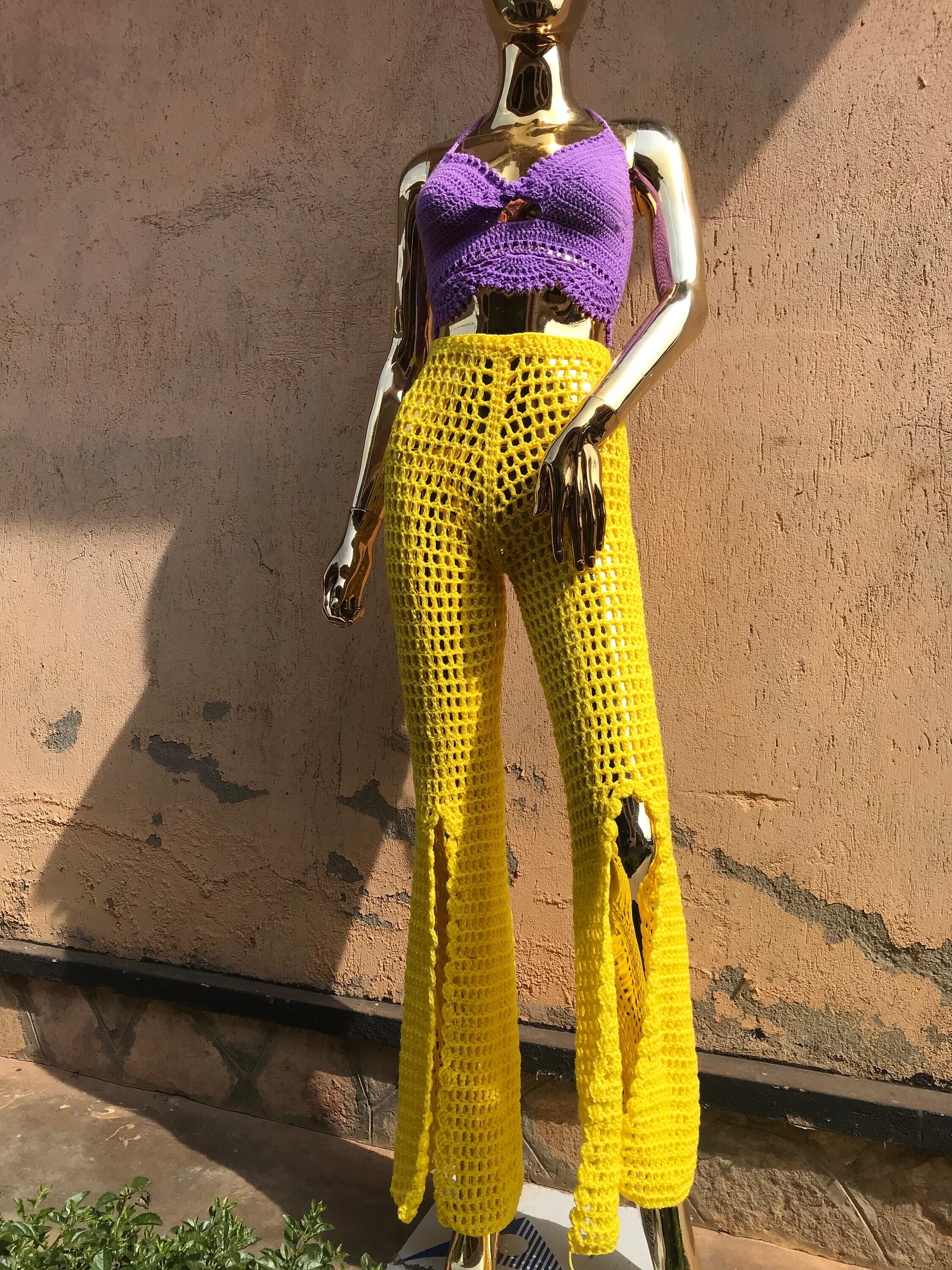 Slitted Mesh Bell Bottoms Pattern - Etsy