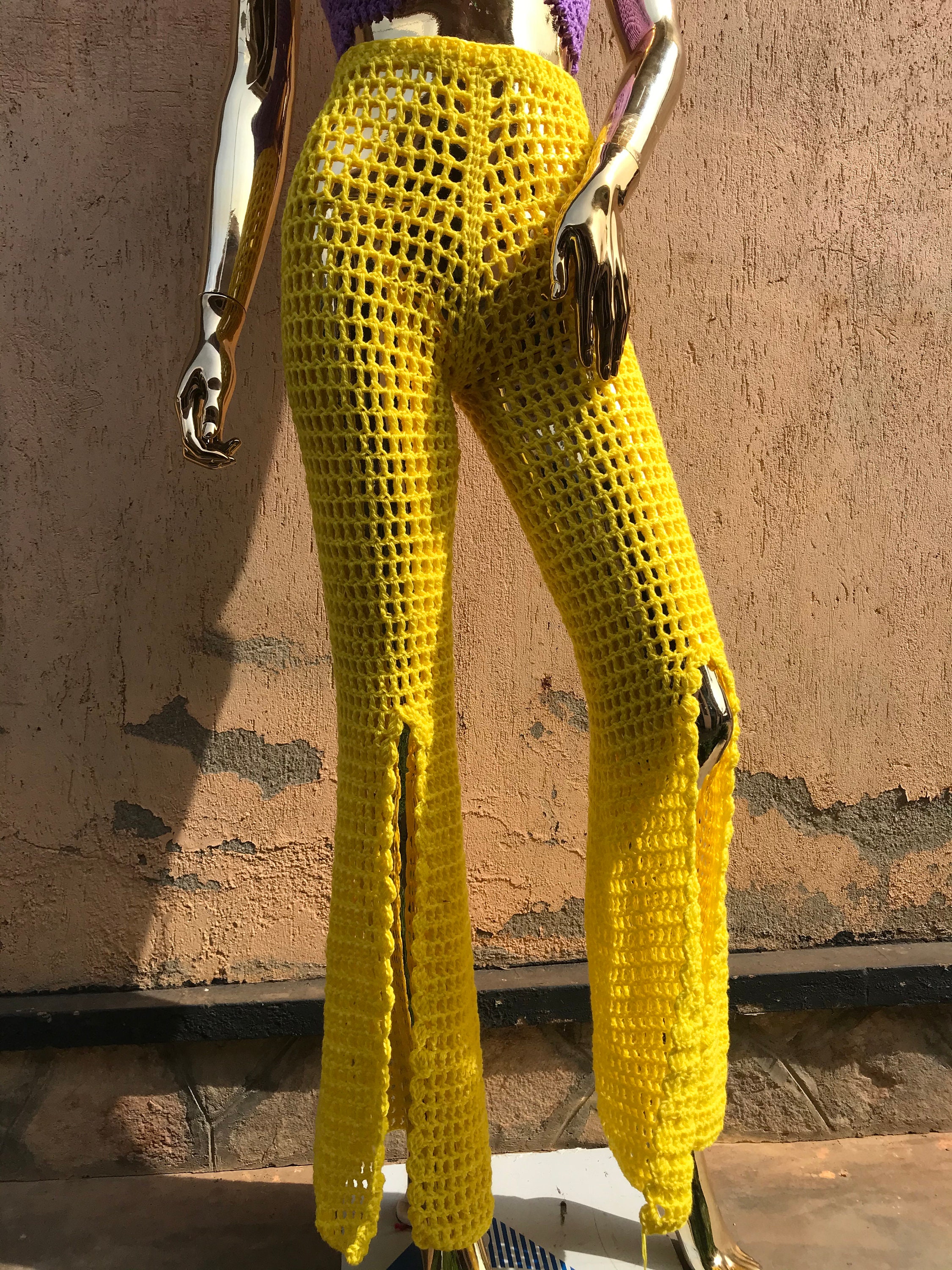 Slitted Mesh Bell Bottoms Pattern - Etsy