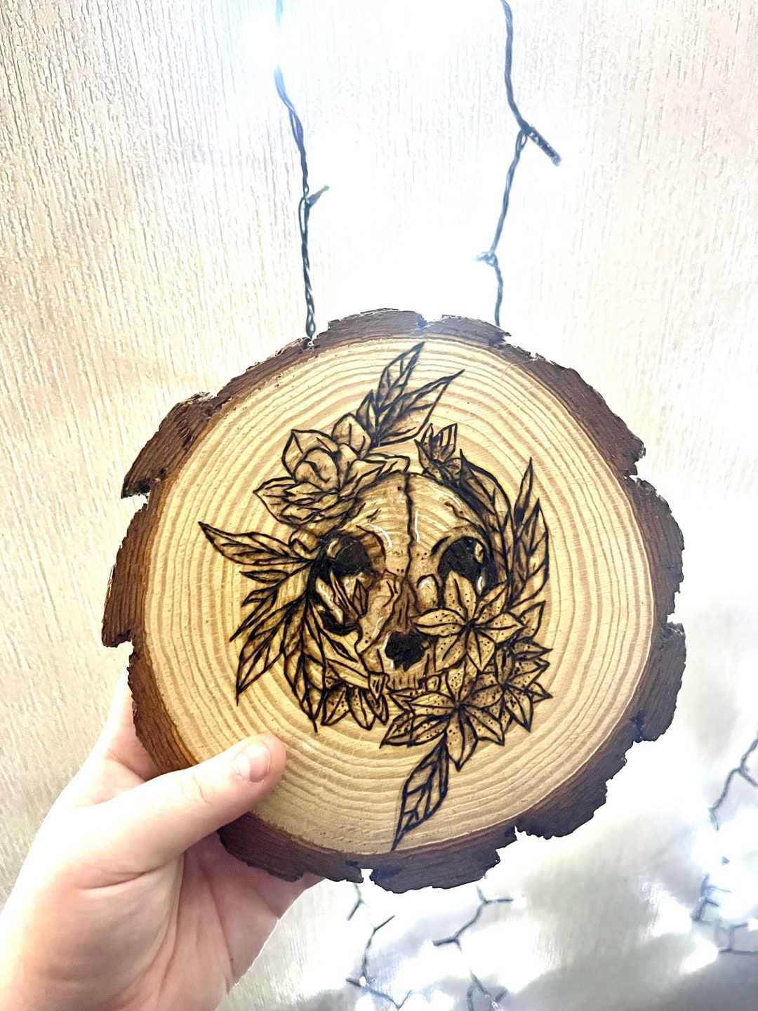 Wood Burnt Plaque Animal Skull One of a Kind Unique - Etsy