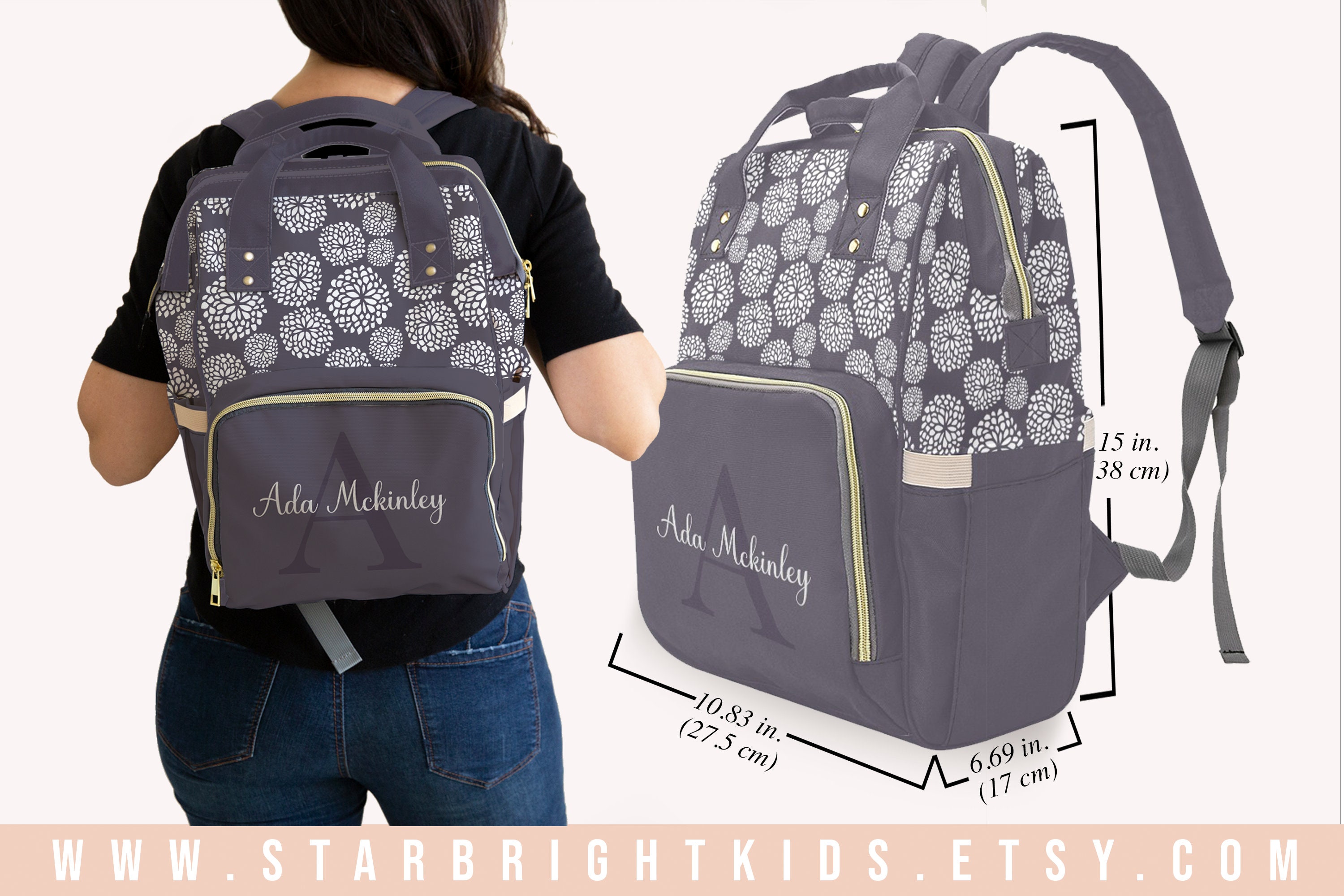 Simple Elegant Chrysanthemum Floral Pattern Customized Diaper - Etsy