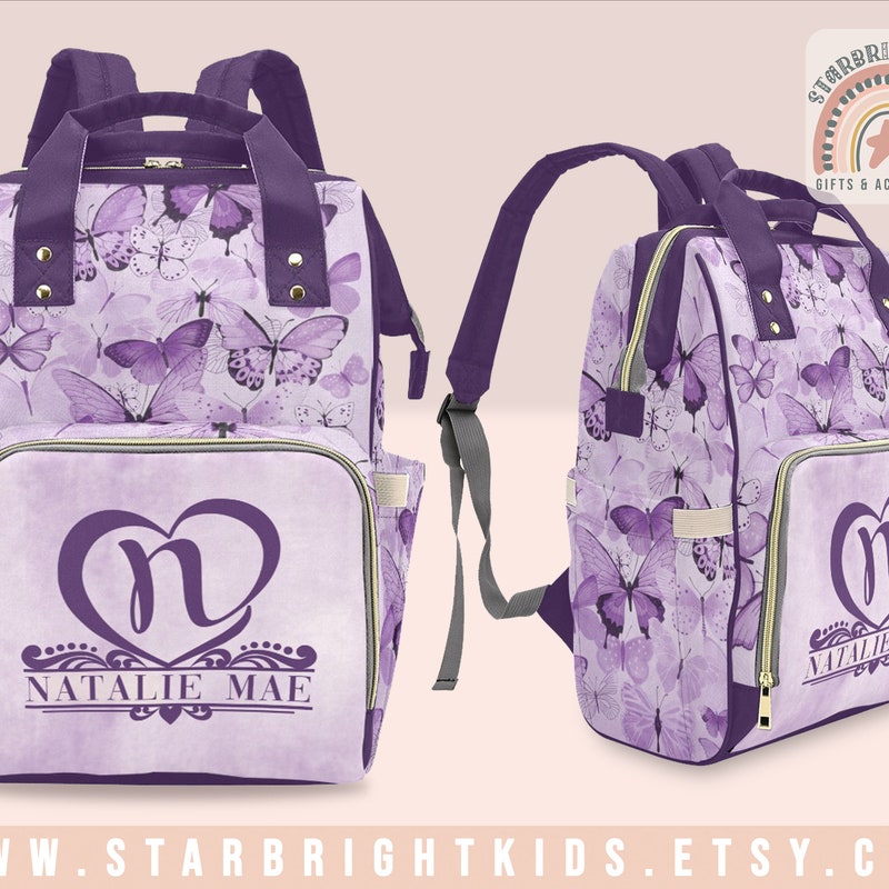 Purple Diaper Bag - Etsy