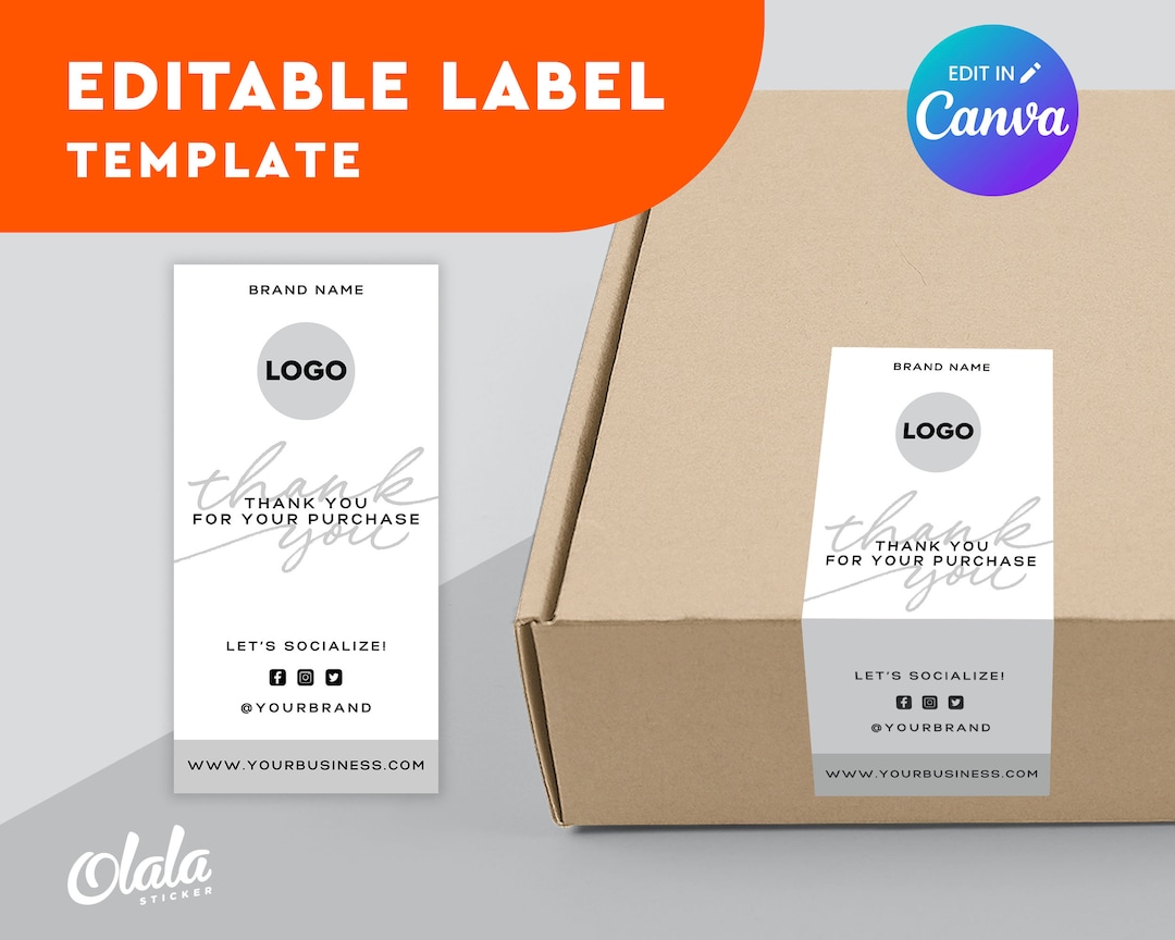 Printable Packaging Labels Template Box Sealing Labels With Customized ...
