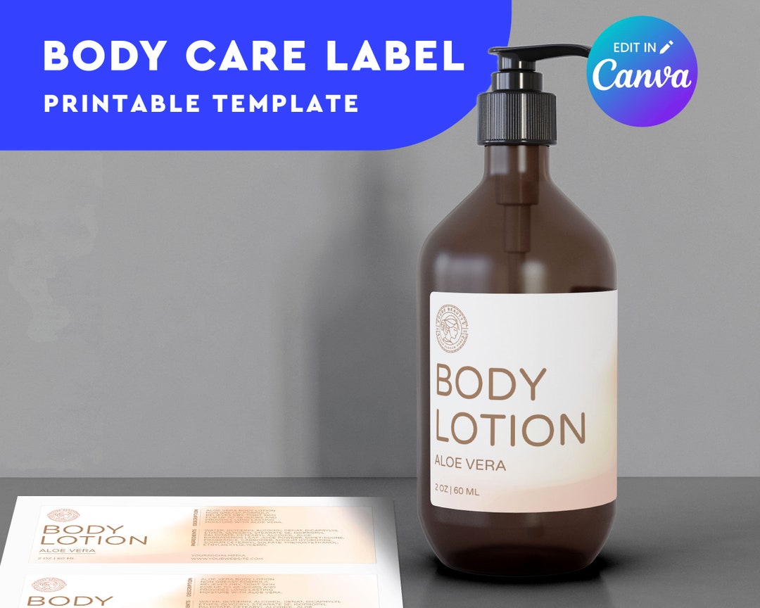 Printable Labels Template Custom Product Label Skin Care Label Custom ...