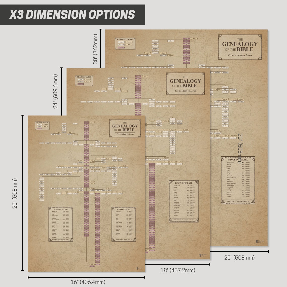 Biblical Genealogy Chart , Jesus Family Tree , Bible History Study Tool ...