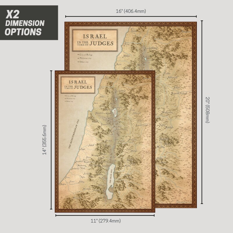 Mapa bíblico de Israel en la época de los Jueces, Israel en la época de ...