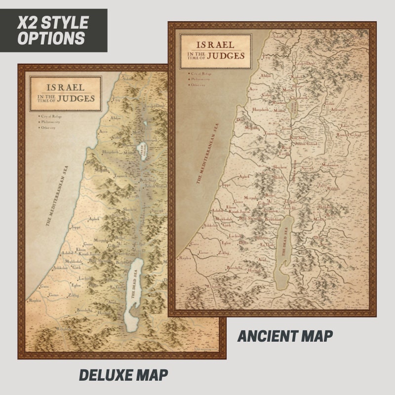 Bible Map of Israel in Judges Time, Israel in the Time of Judges Joshua ...