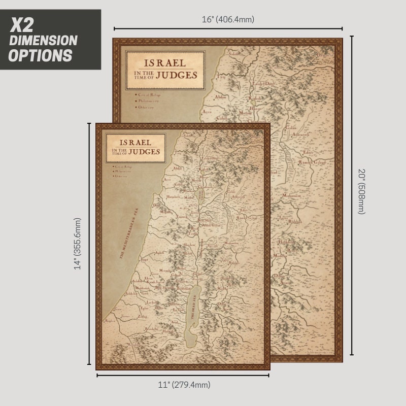 Bible Map of Israel in Judges Time, Israel in the Time of Judges Joshua ...