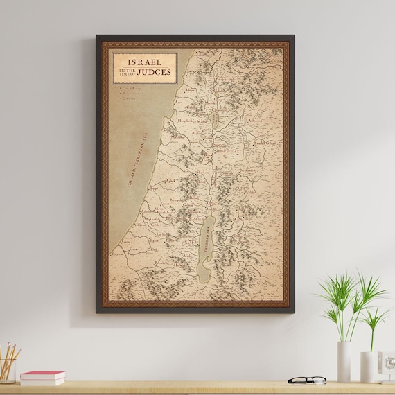 Bible Map of Israel in Judges Time Israel in the Time of - Etsy