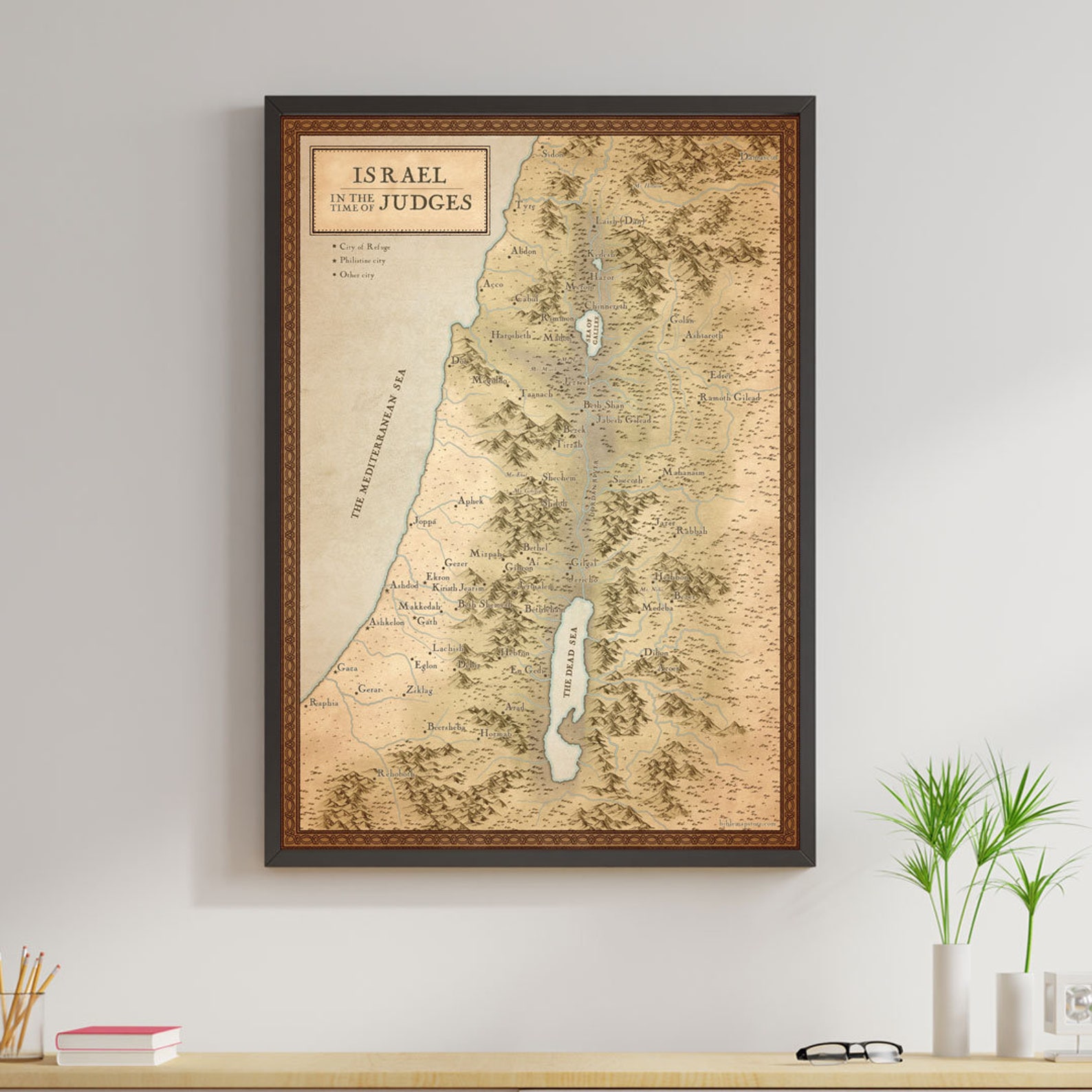 Mapa bíblico de Israel en la época de los Jueces, Israel en la época de ...