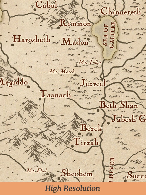 Bible Map of Israel in Judges Time, Israel in the Time of Judges Joshua ...
