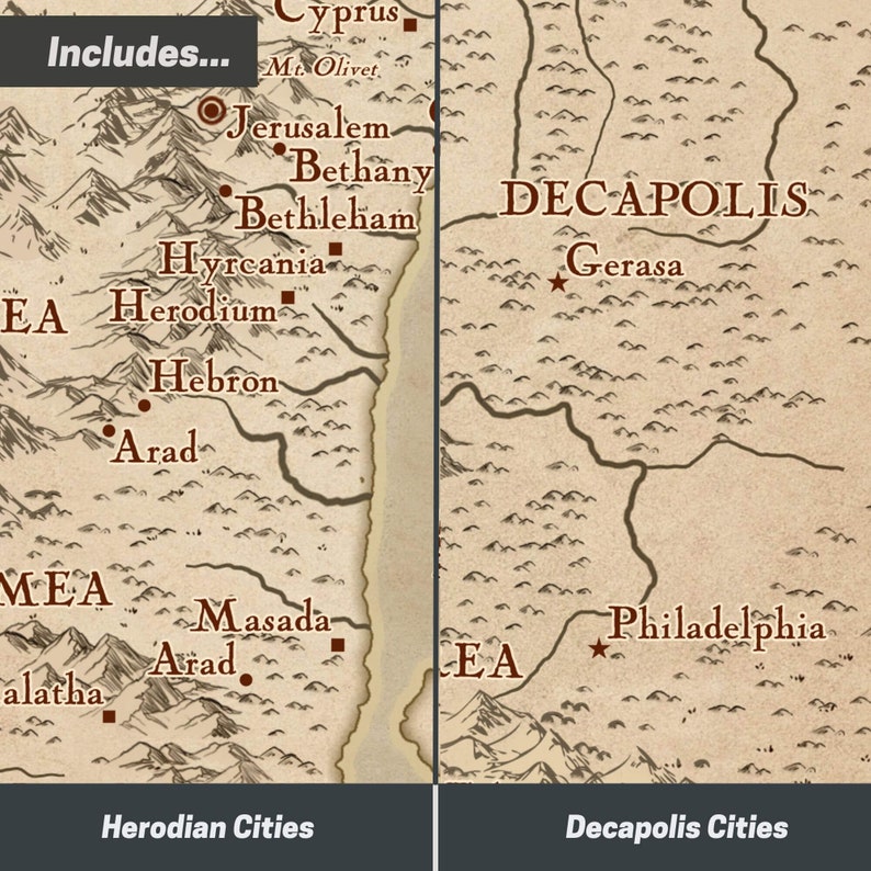 Bible Map of Israel in Jesus' Time, Ancient Israel in Time of Jesus ...