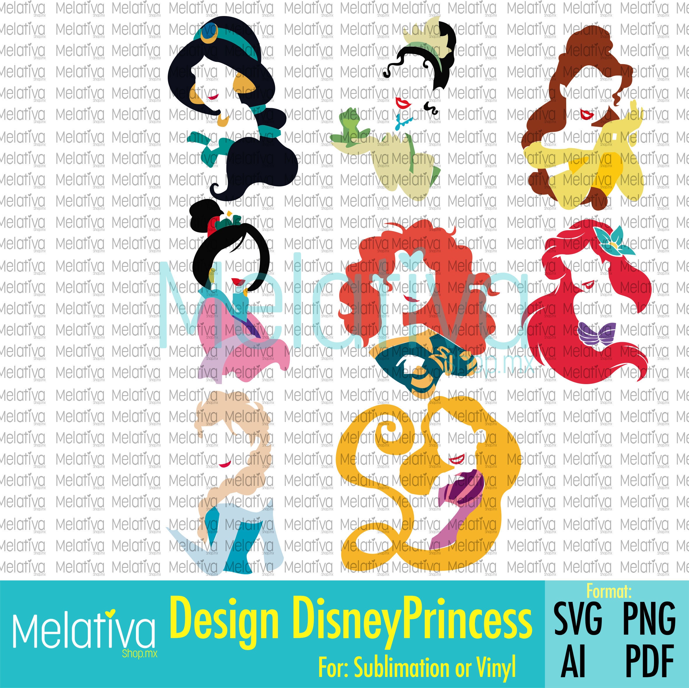 Disney Princess Svg/ Disney Characters Svg/ AI PDF PNG svg/ | Etsy