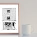 Black Brick Pen Building Downloadable Print Simple Black and White ...