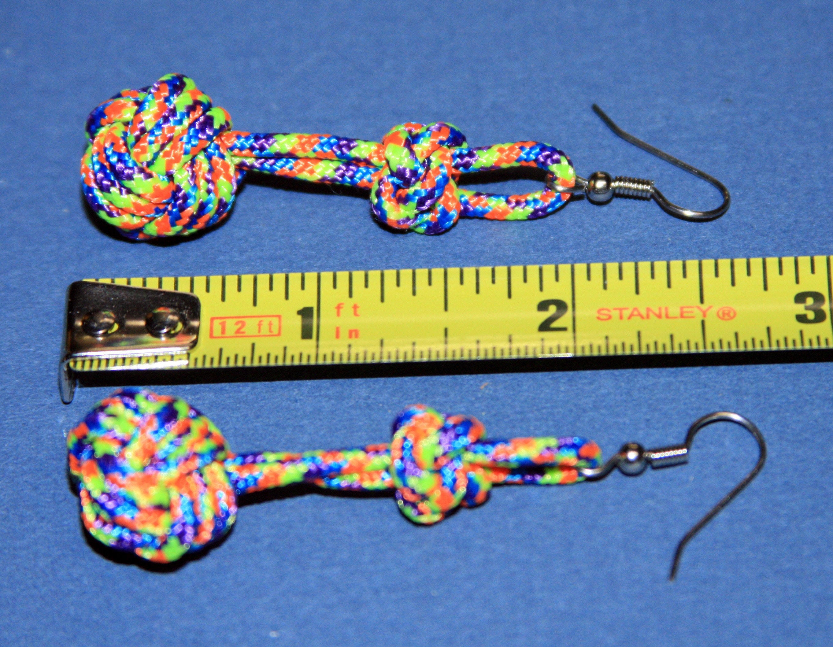 Nautical Themed Monkey Fist and Lanyard Knot Necklace and Earring Set ...