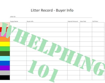 Litter Charts - Etsy