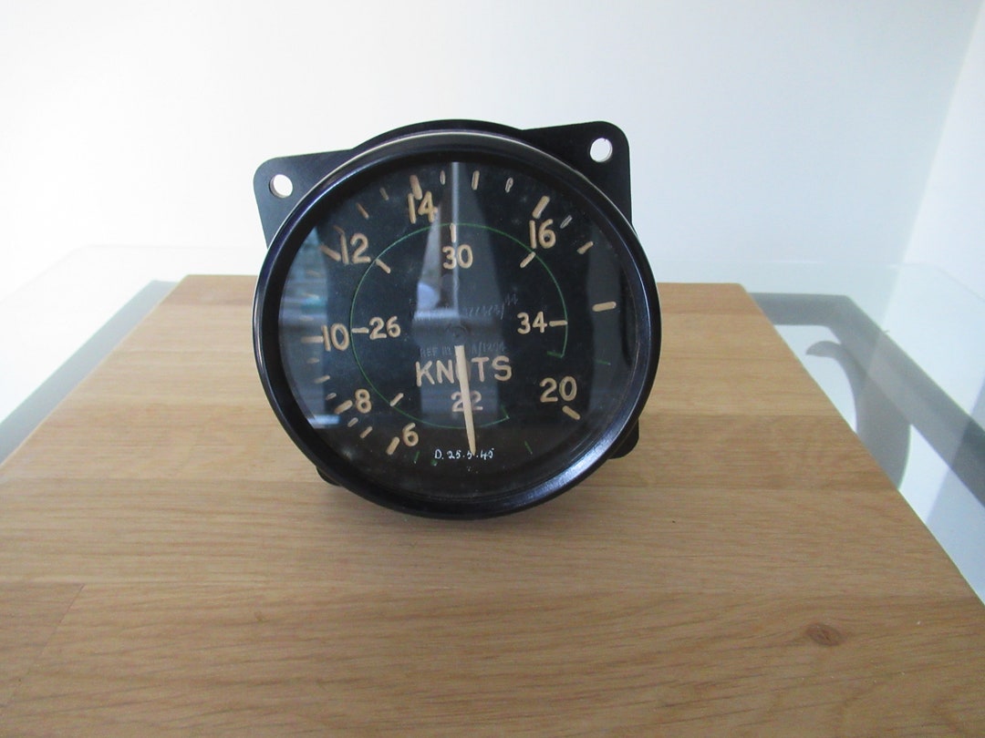 WW2 1944 Lancaster Bomber Aircraft Airspeed Indicator Ref 6A/1294 340 ...