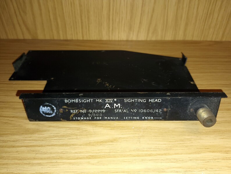 WWII WW2 1940s RAF Aircraft Lancaster Mk 14 Bomb Sight Data Plate ...