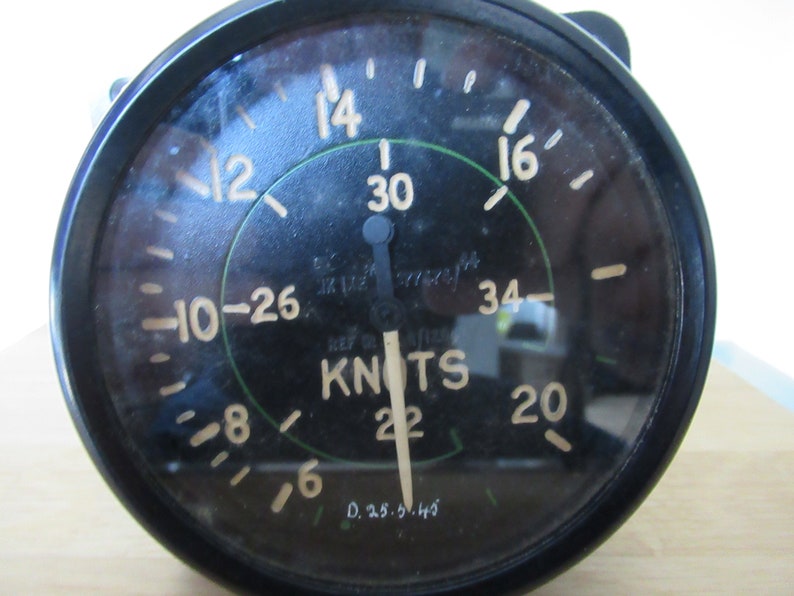 WW2 1944 Lancaster Bomber Aircraft Airspeed Indicator Ref 6A/1294 340 ...