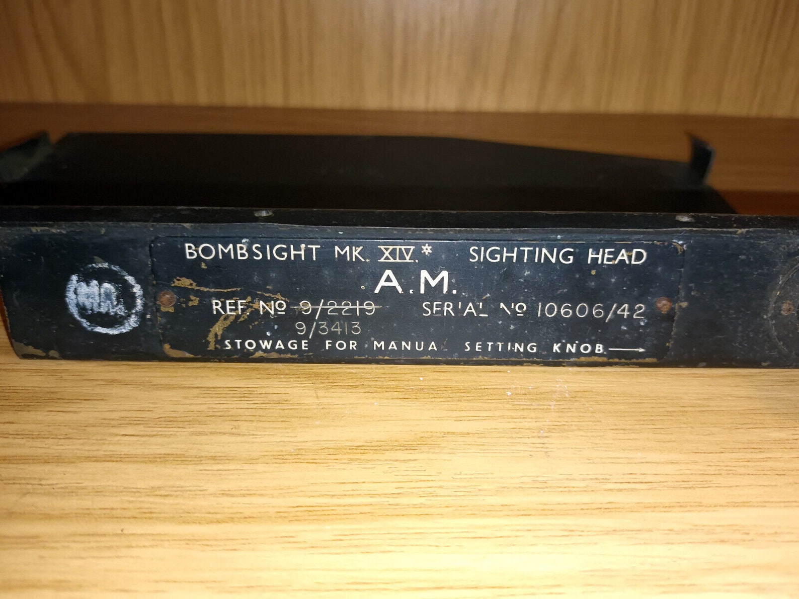 WWII WW2 1940s RAF Aircraft Lancaster Mk 14 Bomb Sight Data Plate ...