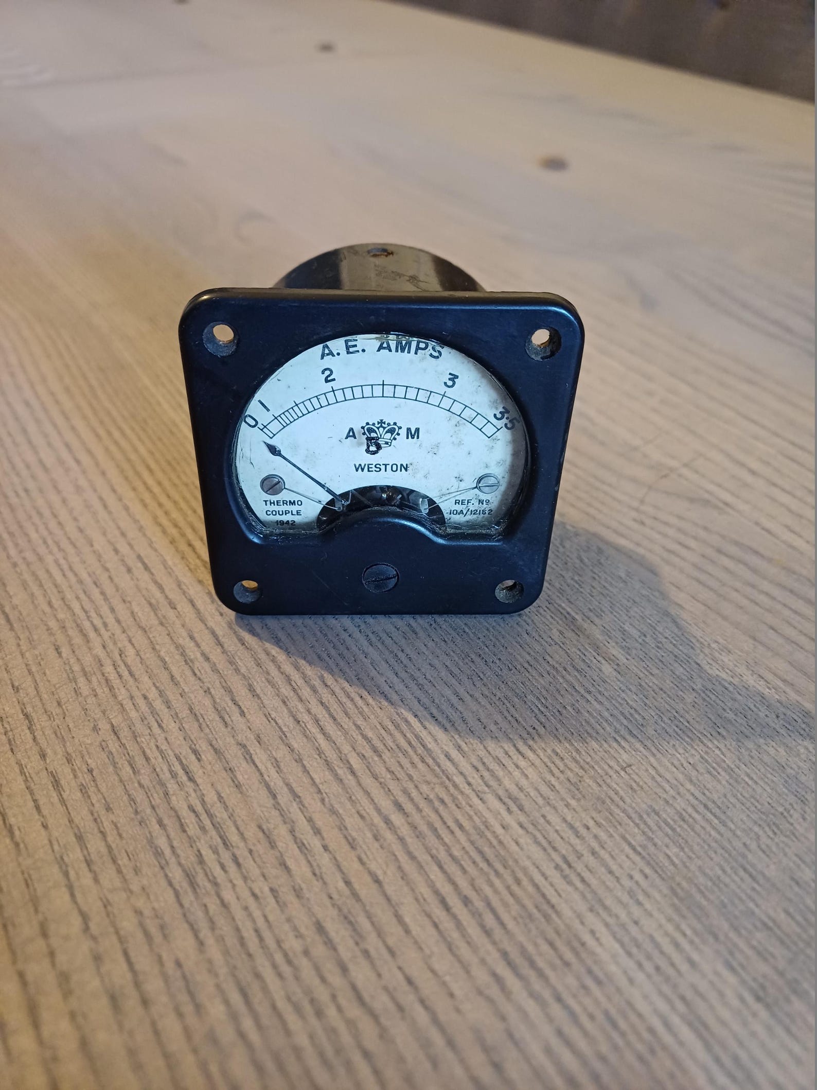Rare WW2 Air Ministry RAF Hawker Hurricane Aircraft Amp Meter Gauge 10A ...