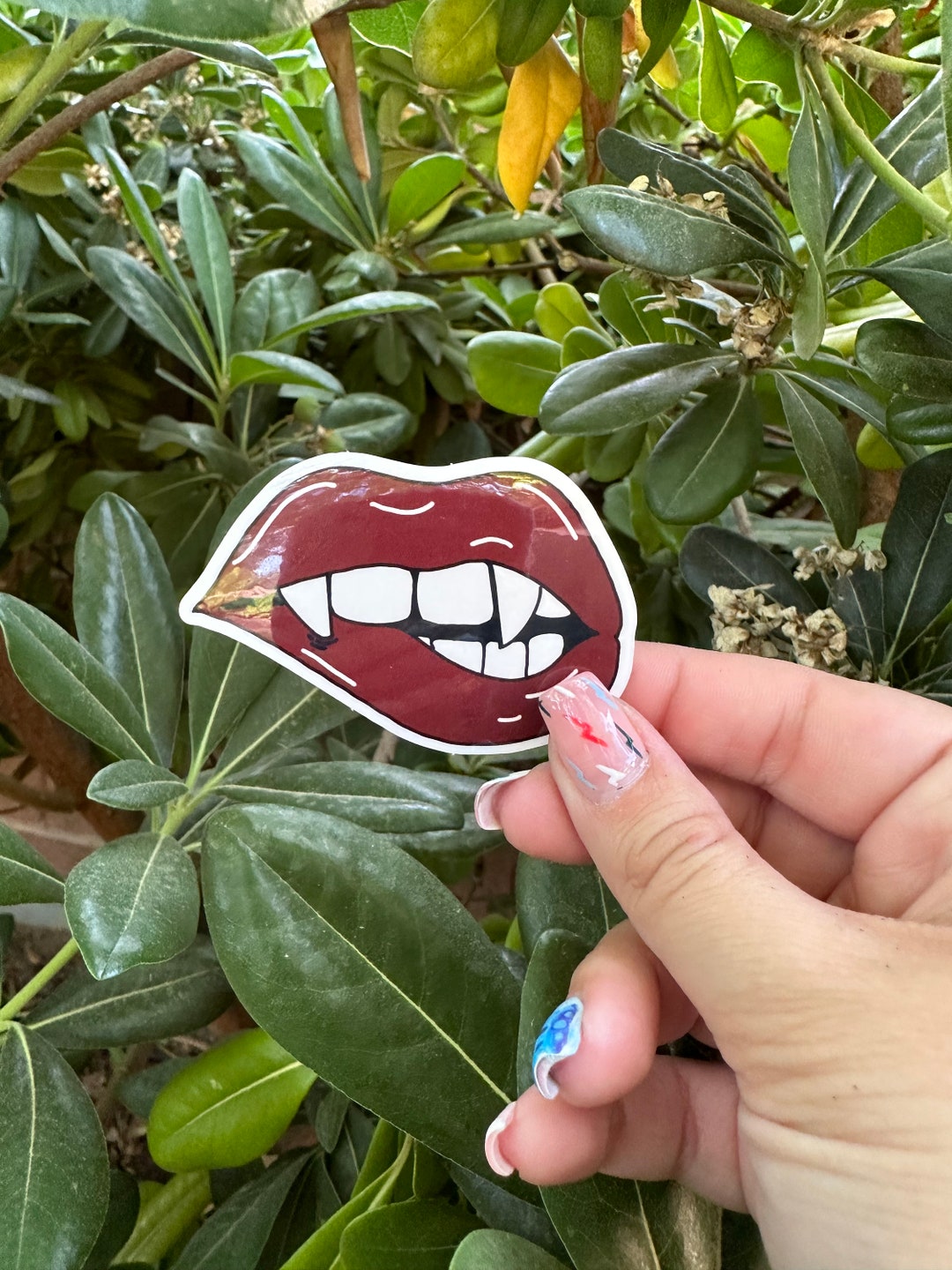 Vampire Bite Vinyl Sticker - Etsy